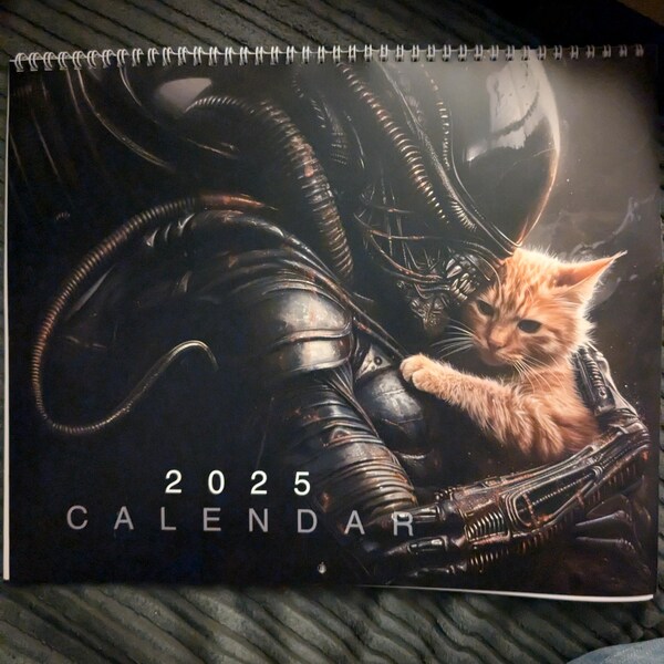 Xenomorph Alien X Jonesy Cat 2025 Wall Calendar - See Description for ...