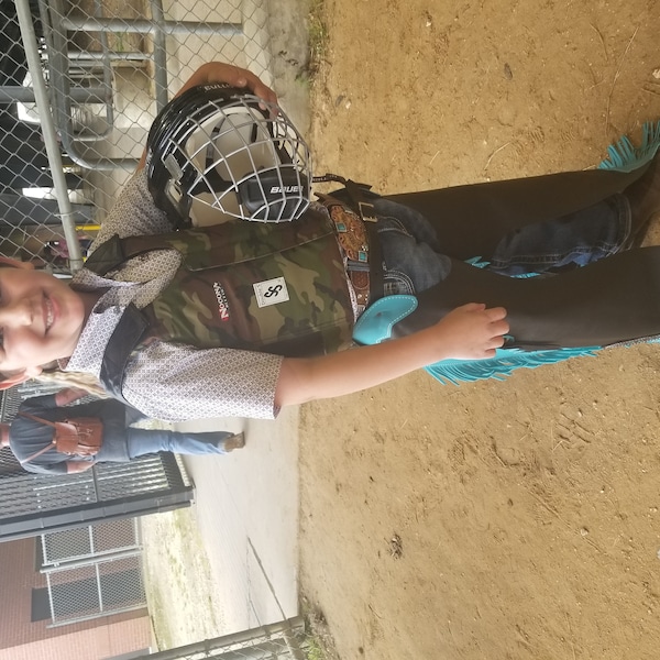 Custom Made Kid's Bronc/bull Riding Chaps/ New/ Custom Leather/ Rodeo ...