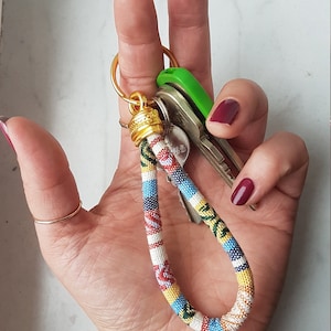 Boho Key Chain With Keyring Handmade Surfer Accessories Hippie Pocket ...