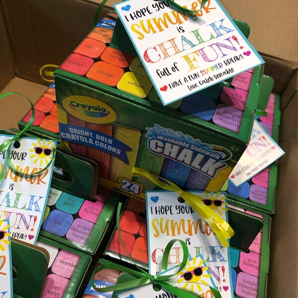 Printable/editable Chalk Full of Fun Summer Break Last Day of School ...