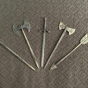 The Lilith Hair Dagger, Witch Hair Stick, Witch Hair Sword, With Athame ...