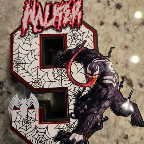 Venom Birthday 3D Letter or Number: Personalized Party Decor - Etsy