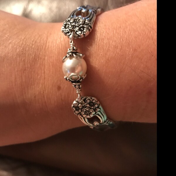 Spoon Bracelet, Spoon Jewelry, Amethyst Swarovski Crystals, "eternally ...