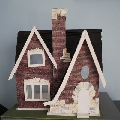 New 16 Sheets Dollhouse 1/12 Scale Wall Brick Stone 20x28cm Each Sheet ...