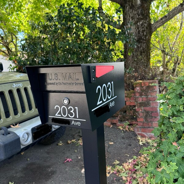 Modern Mailbox Numbers Address - Reflective Mailbox Street Address and ...