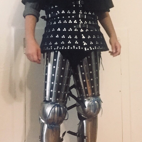 Splint Thigh Armour With Floating Knee Cop & Case Greave (splinted Leg ...