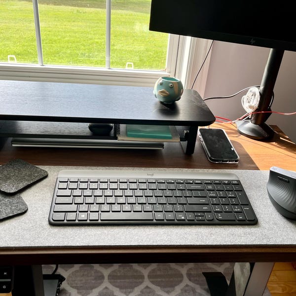 Felt and Cork Desk Mat, Wool and Cork Desk Mat, Anti-microbial Wool ...