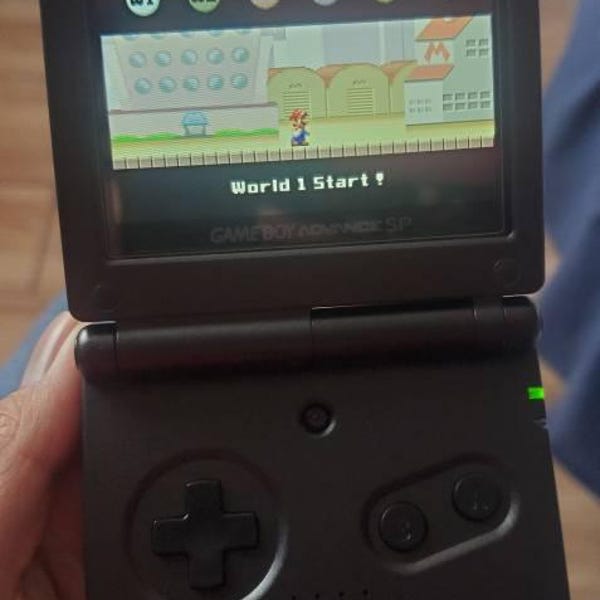 Black on Black Nintendo Game Boy Advance SP GBA SP Ips Mod Adjustable ...