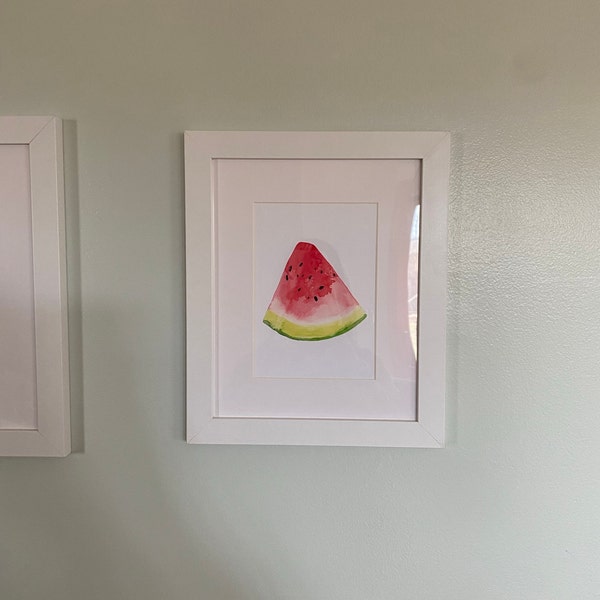 Watercolor Watermelon Art Print: Kitchen Wall Decor - Etsy