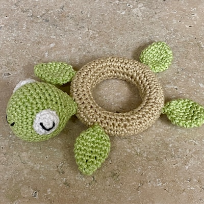 CROCHET PATTERN Sea Turtle Rattle, Sea Animal Rattle Crochet Pattern ...
