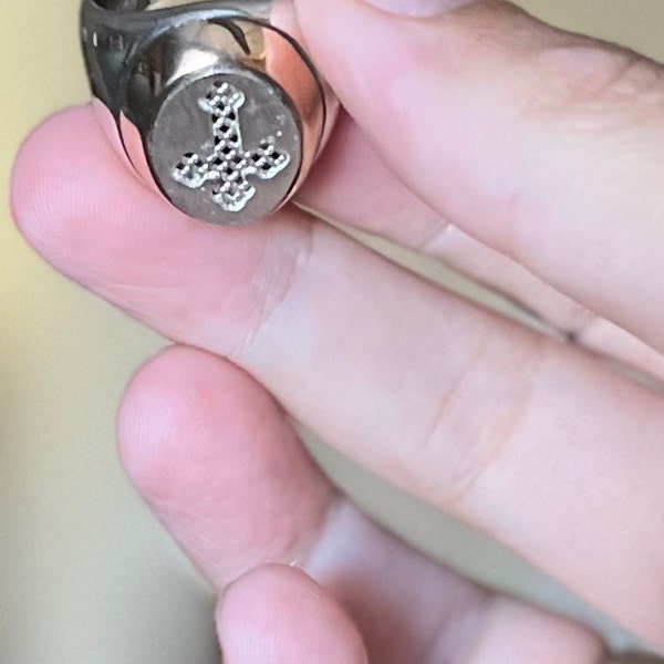 Coptic Style Cross Ring Christ Christian Sterling Silver 925 and Bronze ...