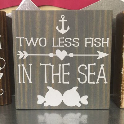 Two Less Fish in the Sea, Wedding Engagement SVG Cut File for Crafters ...