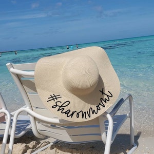 Personalized Sun Hat Bachelorette Party Hats Bridal Shower Gift for ...