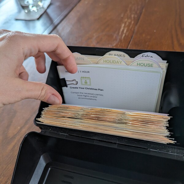 4x6 Just Get Started Card Deck, Index Card Planner, Home Management ...