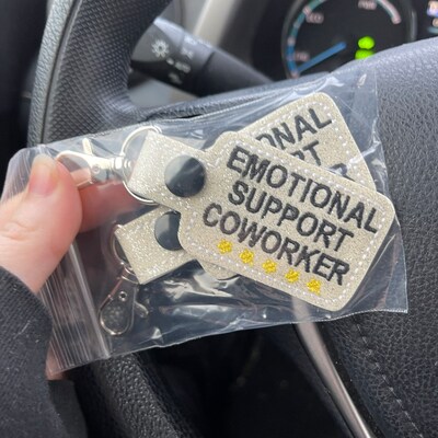 Emotional Support Coworker Keychain Emotional Support Key - Etsy