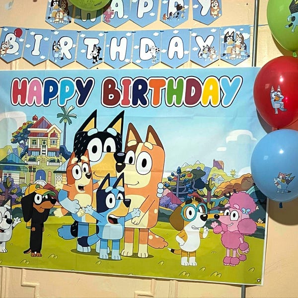 Bluey Birthday Decorations, Party Decorations, Party Supplies, Balloons ...