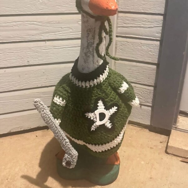 Fireman Geese Goose Outfit Crochet Lawn Geese Clothes Outdoor Patio ...