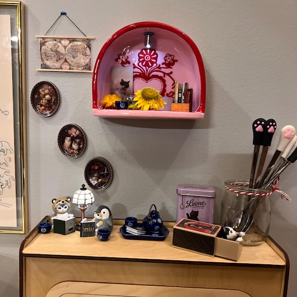 The Milagros Shrine, Handmade Clay Shrine, Hand Painted Mini Shrine ...