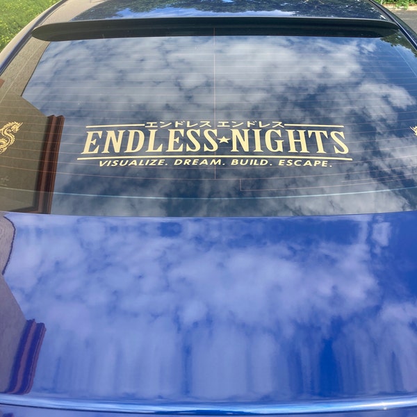 Endless Nights JDM Decal Sticker (bumper Sticker, Windshield Sticker ...
