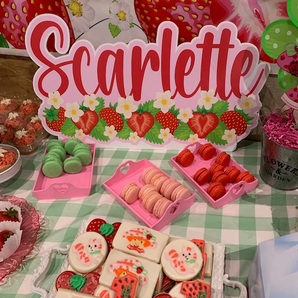 Strawberry Shortcake Birthday Cutouts and Yard Signs - Etsy