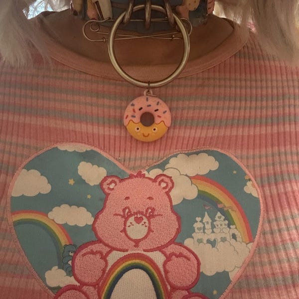 Purple Black ‘ Crystals “ Pastel Kawaii Emo Goth Choker Necklace Collar ...