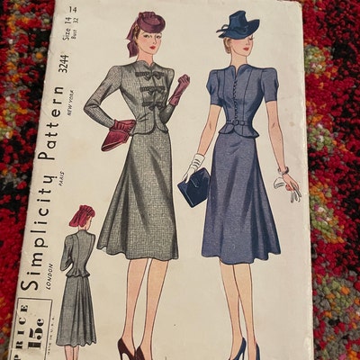Butterick 5299. Misses Wrap Dress Pattern. Vintage 1980s See and Sew Wrap Dress Pattern. Front ...