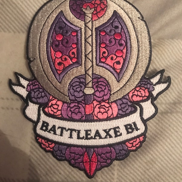 PREORDER: Battleaxe Bi Embroidered Patch - Etsy