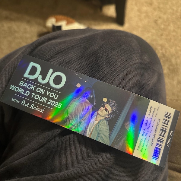 Djo Tour Custom Personalized Concert Ticket - Etsy