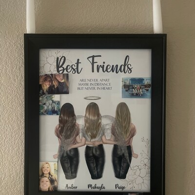 3 Best Friends Gift Personalized Gift for 3 Friends Custom Friendship ...