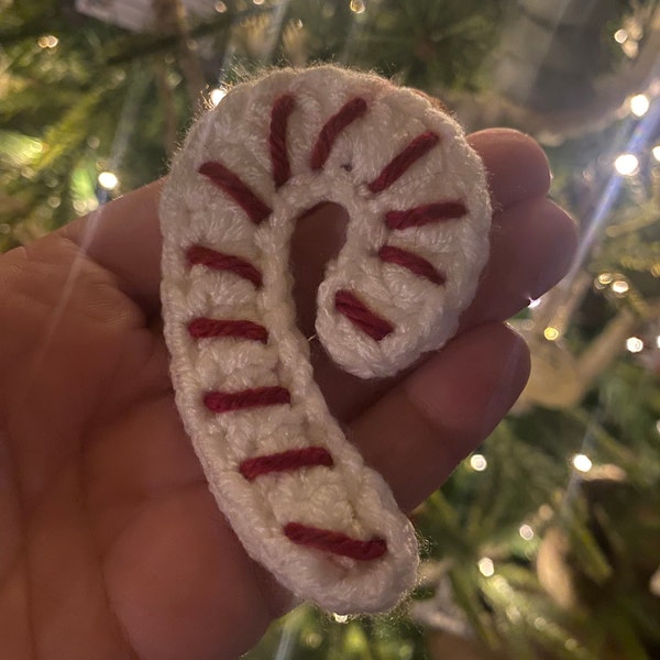 Crochet Pattern ~ Christmas Candy Cane Appliques - Crochet ...