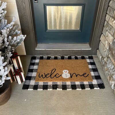 Snowman Doormat, Winter Doormat, Christmas Doormat, Patio Decor ...