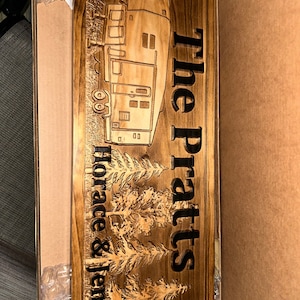 Personalized Camping Sign Fifth Wheel Decor Custom Camper Sign Wood ...
