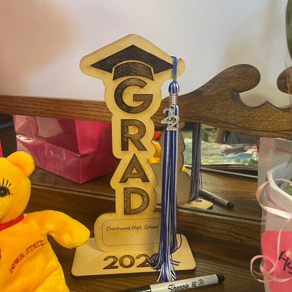 Graduation Tassel Holder Laser Cut File, Laser-ready, Graduation Gift ...