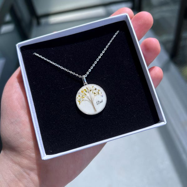 Hair Keepsake Jewelry "tree of Life" Disc Necklace, Pendant With Baby ...