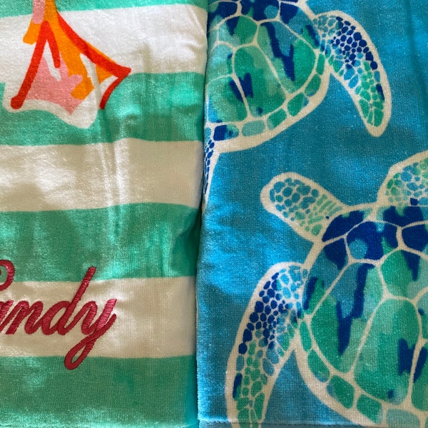 Personalized Beach Towels Embroidered Pool Towels Kids Beach Towels ...