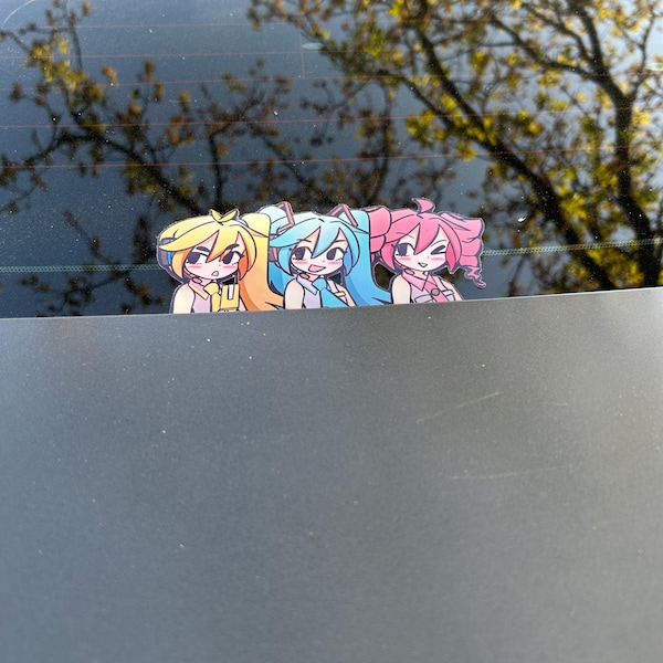 Triple Baka Large Sticker | Car Decal, Akita Neru, Hatsune Miku, Kasane ...