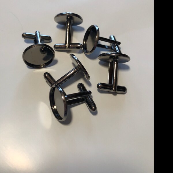 10 Pcs Cuff Links Cufflinks Bezel Setting Match 10mm-20mm Cameo Antique ...