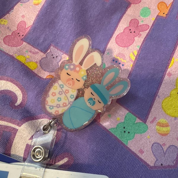 OB Nurse Badge Reel, Obstetrics Nurse Badge Holder, Retractable Badge ...