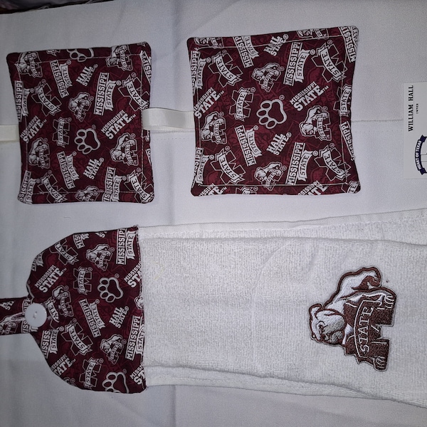 The Mississippi State University Bulldogs Tone on Tone Cotton Fabric ...