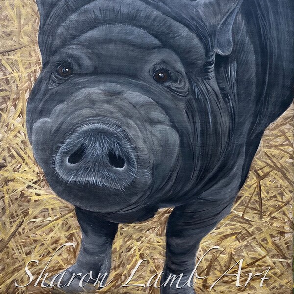 Canvas Pet Painting Custom Portrait Loss Memorial Commission Hand ...