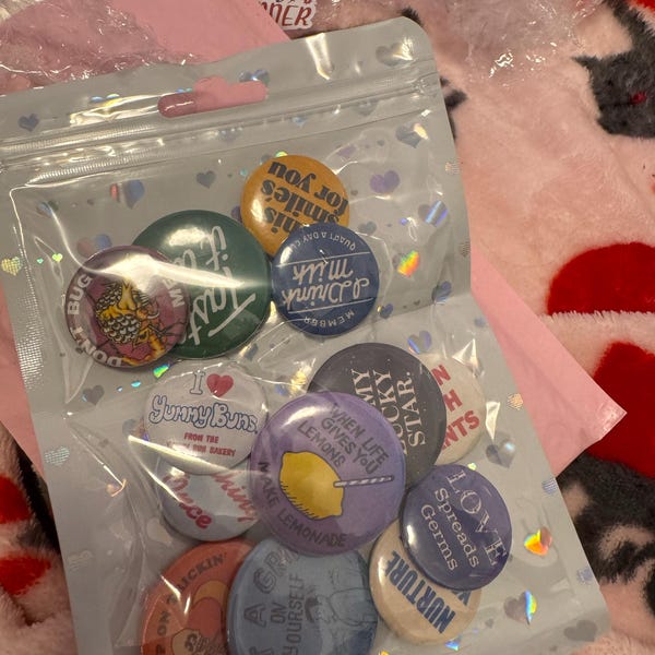 Vintage Style Pinback Buttons - 60s 70s 80s Misc. Novelty Pins - You ...