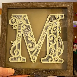 3D LETTER M SVG Alphabet M 3D Shadow Box File Svg Cardstock - Etsy Canada