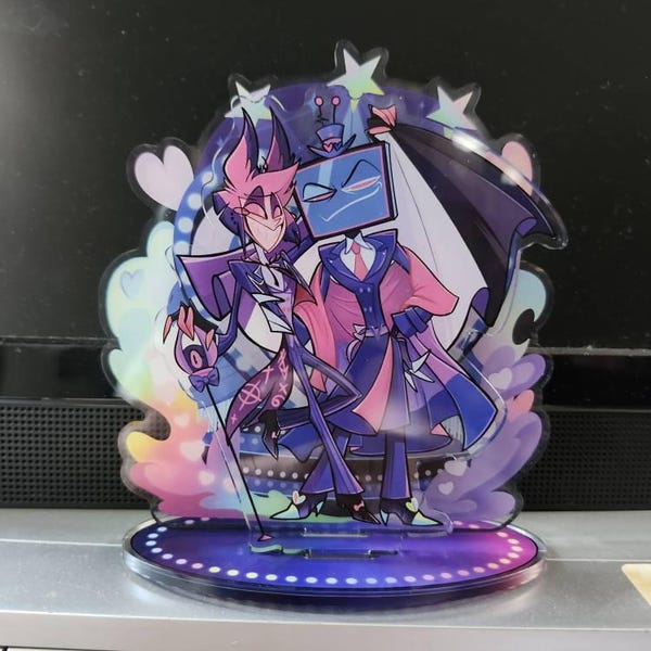 Hazbin Hotel Summer Keychain Vox Alastor and Lucifer - Etsy