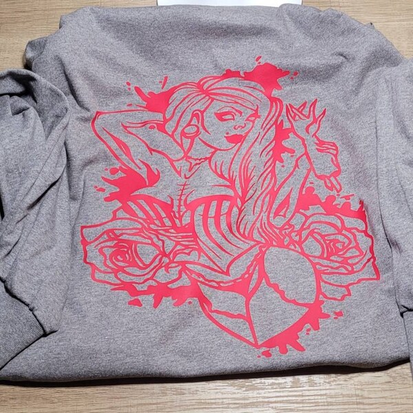 PNG SVG File Zombie Pin up Girl Horror Cartoon Character Stencil for ...