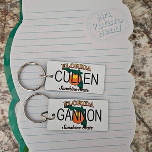 Personalized Engraved California Classic Replica License Plate Keychain ...