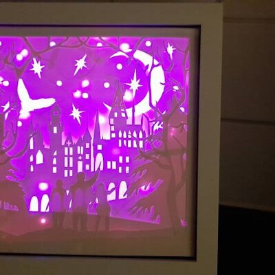 Herbology Lightbox SVG, Wizard School Lightbox SVG, Magic Shadow Box 3D ...