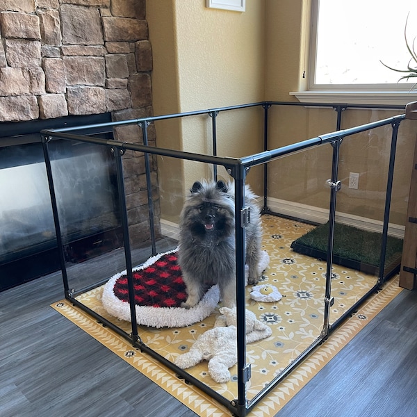 Modern Acrylic Dog Pen: Large Indoor Pet Enclosure - Etsy