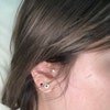 Tiny Black Stone Threadless Flat Back Earring, 20,18,16ga, 5-10mm ...