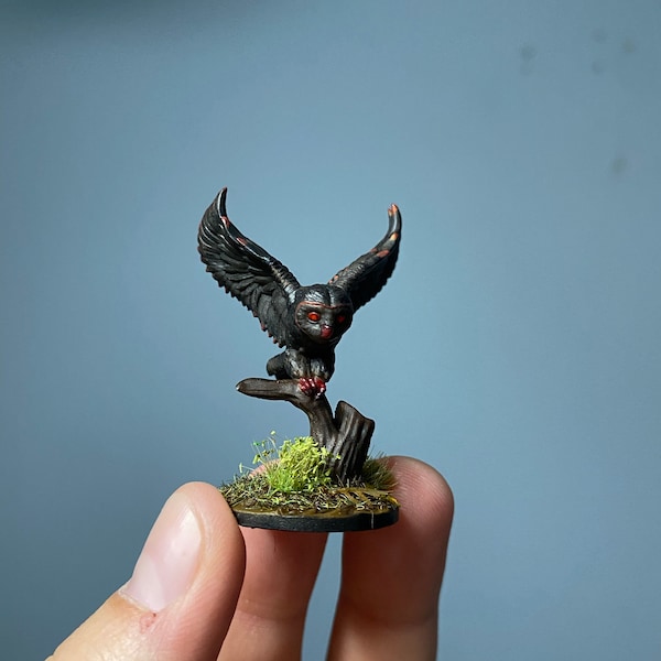 Resin 3d Printed Great Owl - Dnd/pathfinder - Pet/familiar/form/summon ...