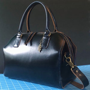 Bag Pattern Leather DIY Pdf Download Boston Bag Video Tutorial - Etsy